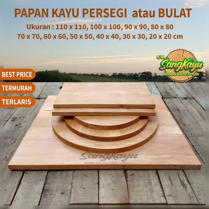 Papan kayu 60x60x2 cm wooden board daun meja nampan kayu talenan - Shop ...