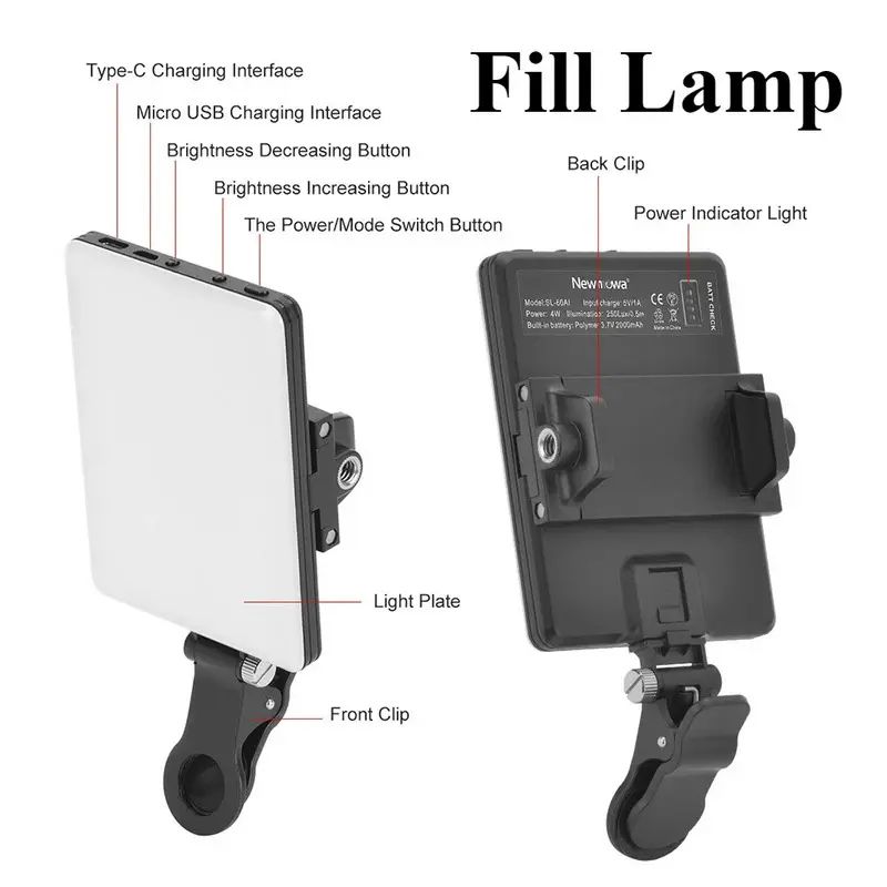 Luz de Selfie para Smartphone Luz de Relleno para Teléfono Celular ...