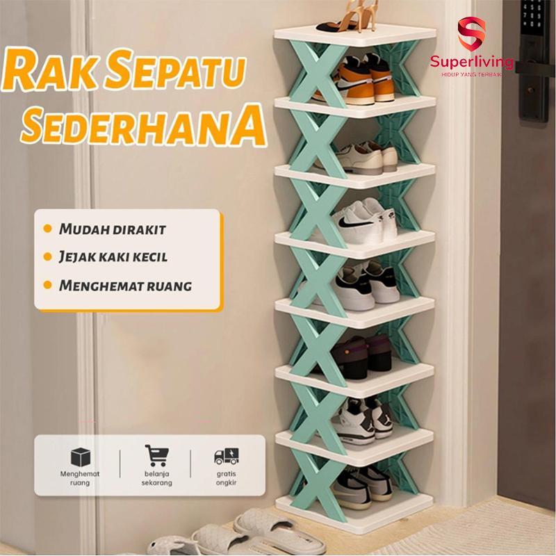 Rak sepatu X tempat rak sepatu 4/5/6/7/8/9 susun rak sendal tempat ...