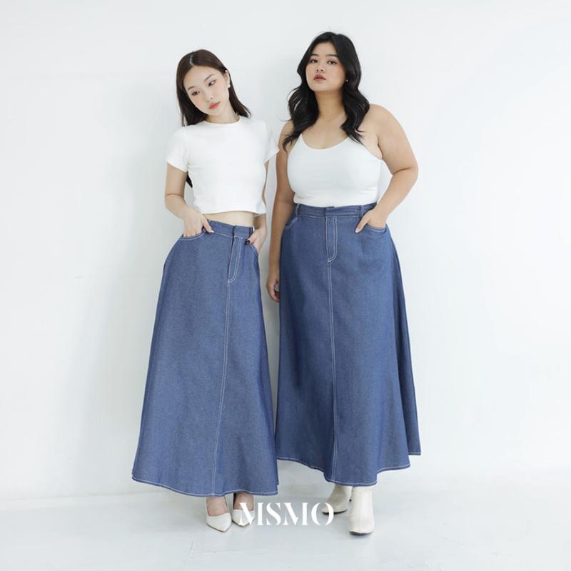 MSMO Noemi Skirt Denim / Bawahan Wanita / Rok Panjang Wanita - Shop | Tokopedia