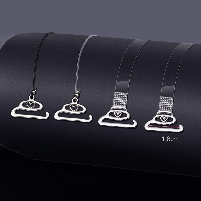 1Pair High Elastic Transparent Bra Straps Metal Hook Invisible ...