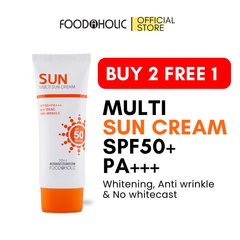 Foodaholic Krim Pelindung Matahari Multisuncream SPF50+ PA++ - TikTok ...