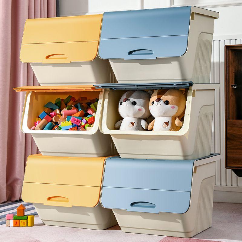 Slanted Children's Toy Storage Box Large Plastic Household Multi ...