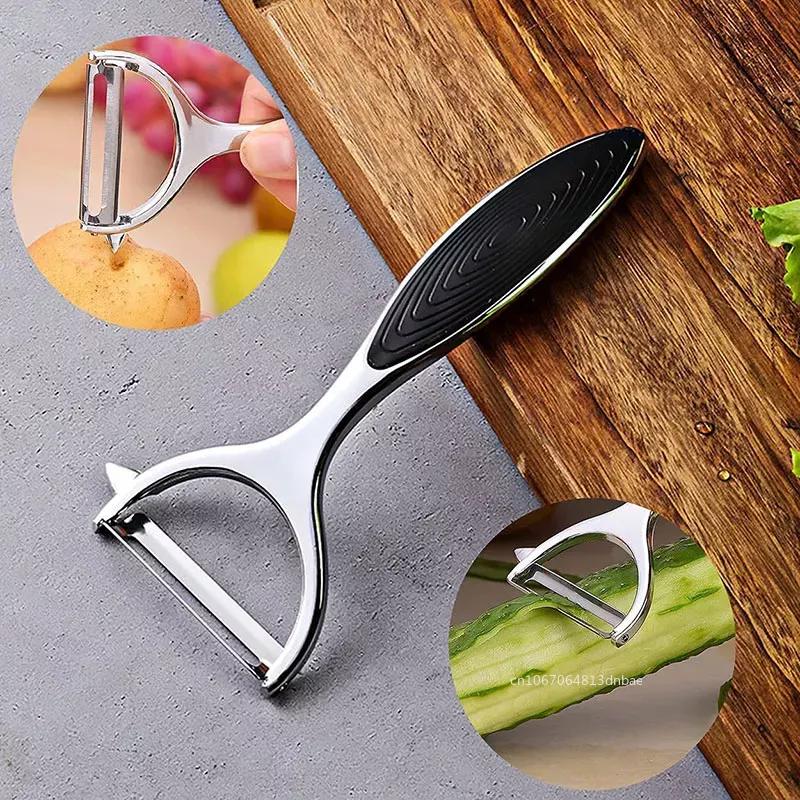 1pc Stainless Steel Vegetable Peeler Potato Peeler Black Multi-function ...