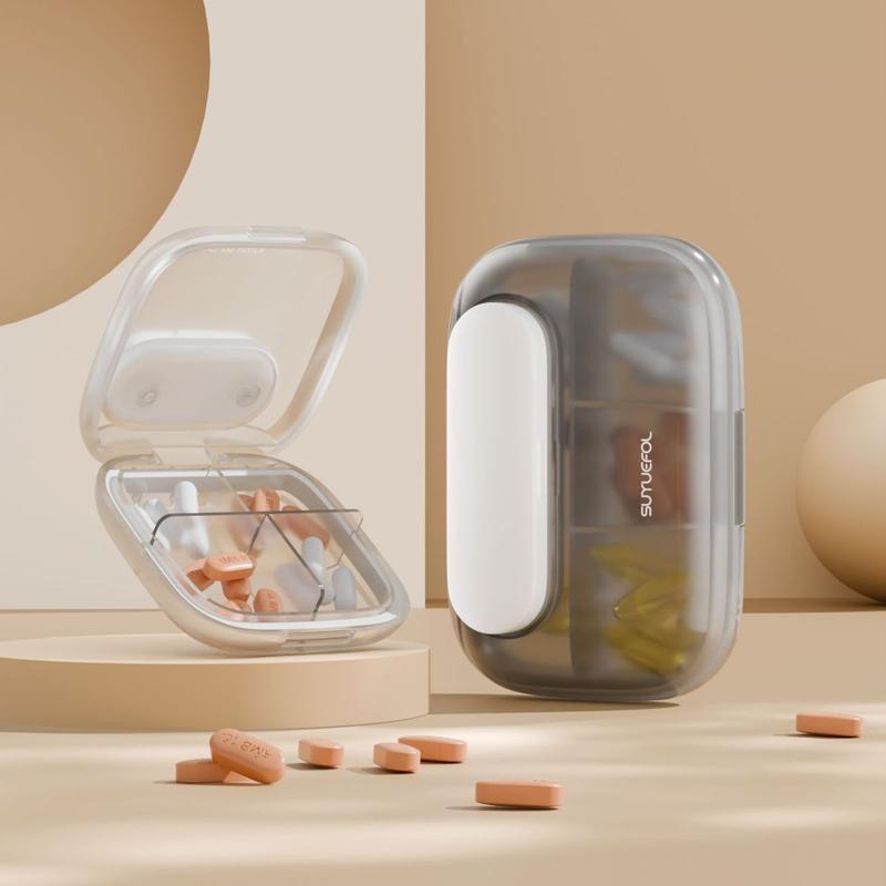 Portable Pill Box 7-Day Divider Weekly Large Capacity Pill Organizer ...