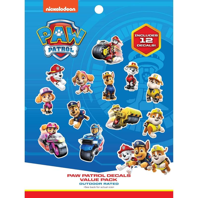 Paw Patrol Decals Set of 12 Vinyl Stickers for Kids and Adults ...