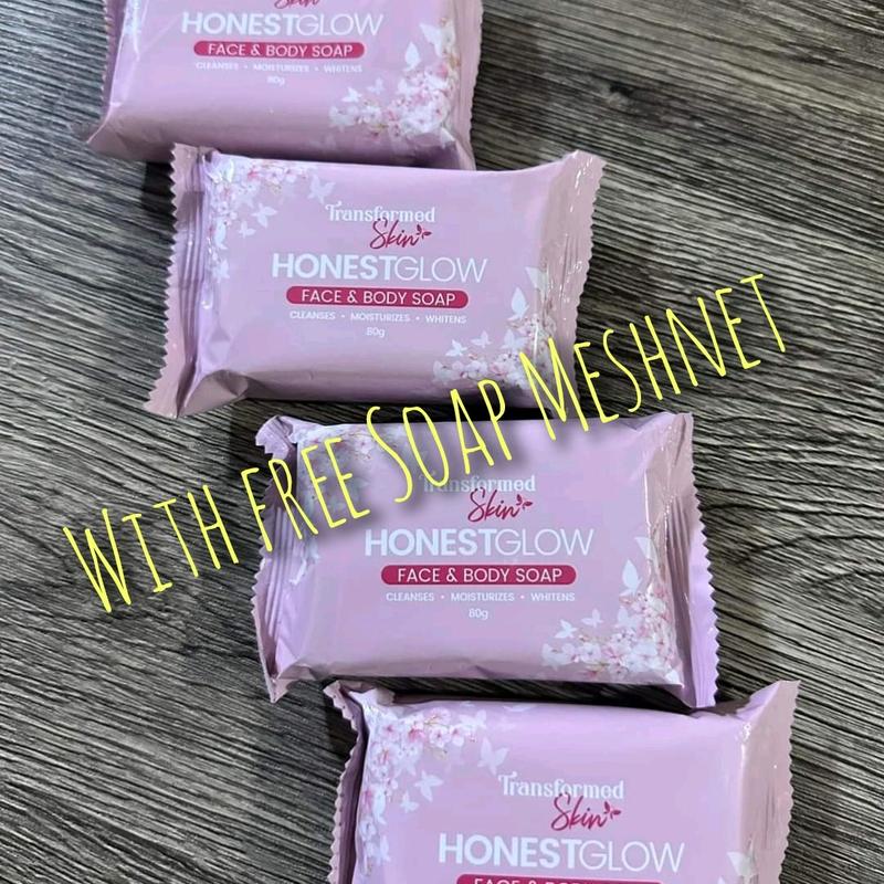 4pcs Glass skin soap 80g by honest glow with free soap meshnet - TikTok ...