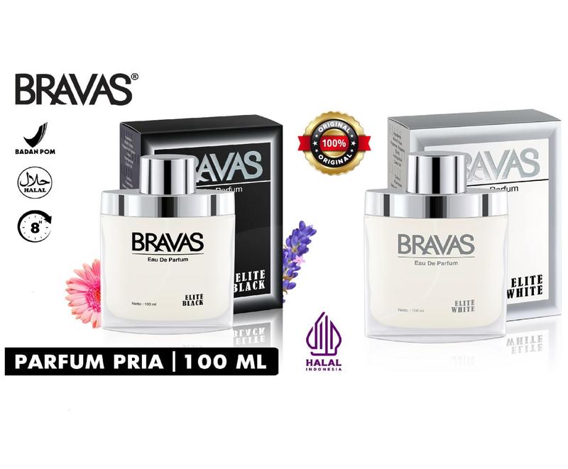 BRAVAS Parfum Pria ELITE 100 ML Eau De Parfum HALAL Perfume Spray ...
