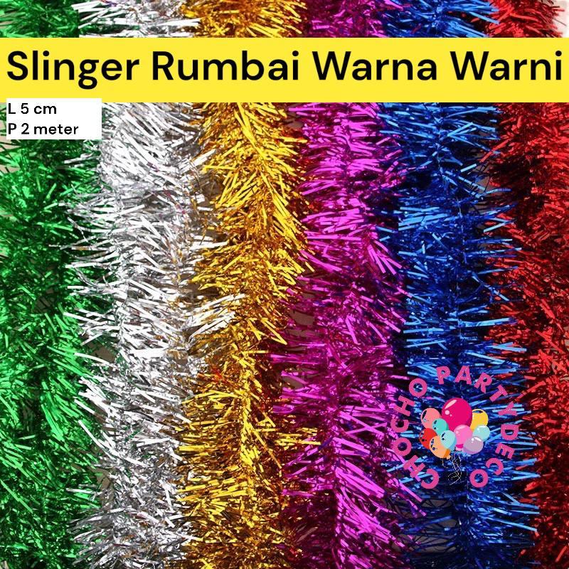 SLINGER Rumbai Warna Warni / Tinsel Natal / Hiasan Parcel Idul - Shop ...