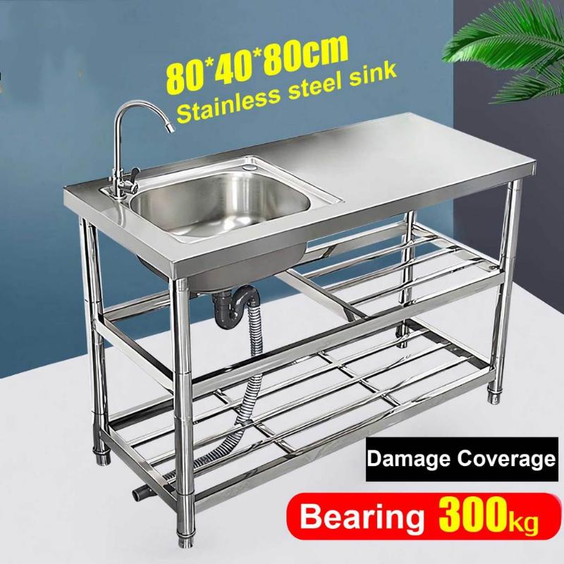 【Fast delivery】 304 Stainless Steel Sink with stand lababo stainless ...