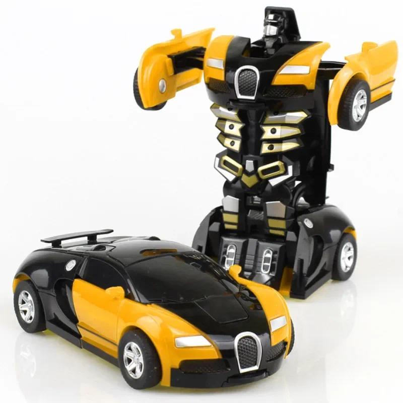 One-key Deformation Car Toys Automatic Transform Robot Plastic - TikTok ...