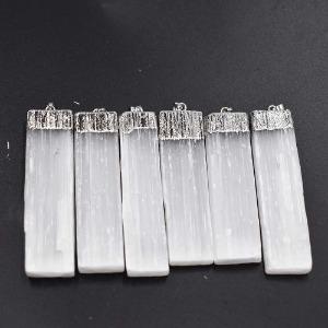 Wholesale 6pcs/lot natural Selenite Plaster Pendants Rock Mineral ...