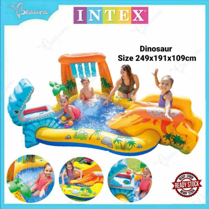 🔥Intex Dinosaur Play Center 57444 Play Pool Swimming Pool Inflatable ...