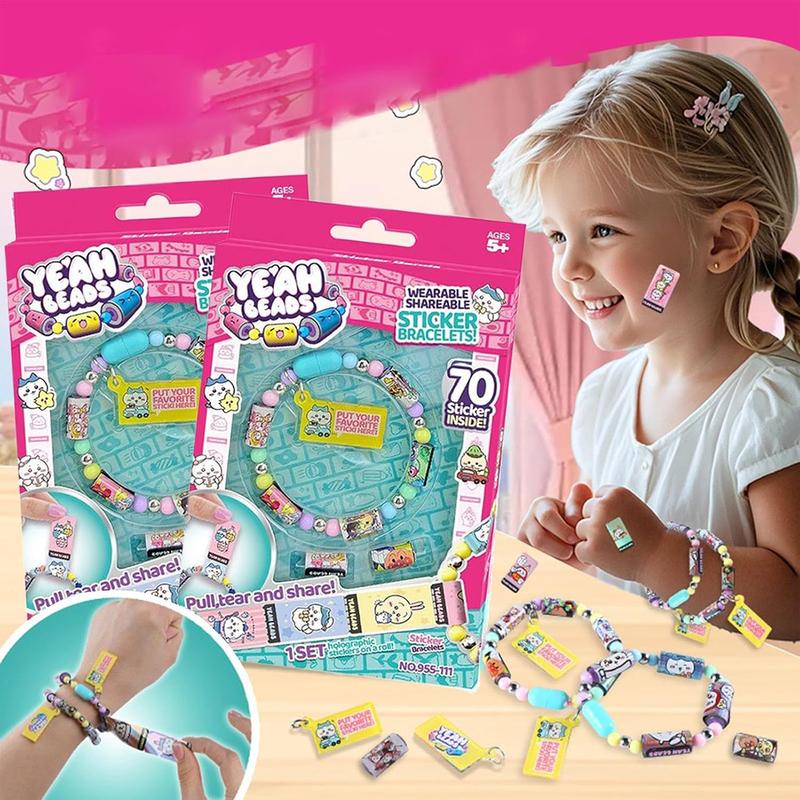 Bracelet Stickers Children DIY Beaded Bracelet Stickers Castle - TikTok ...