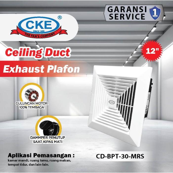 Jual Exhaust Fan Plafon 12 Inch Kipas Angin Dak / Hexos Plafon Ceiling ...