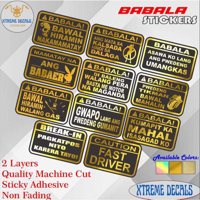 babala sticker waterproof die cut sticker - TikTok Shop Philippines