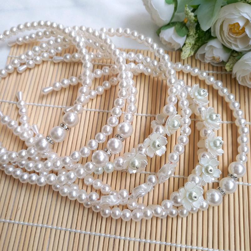 Bando korea bandana mutiara putih - Shop | Tokopedia