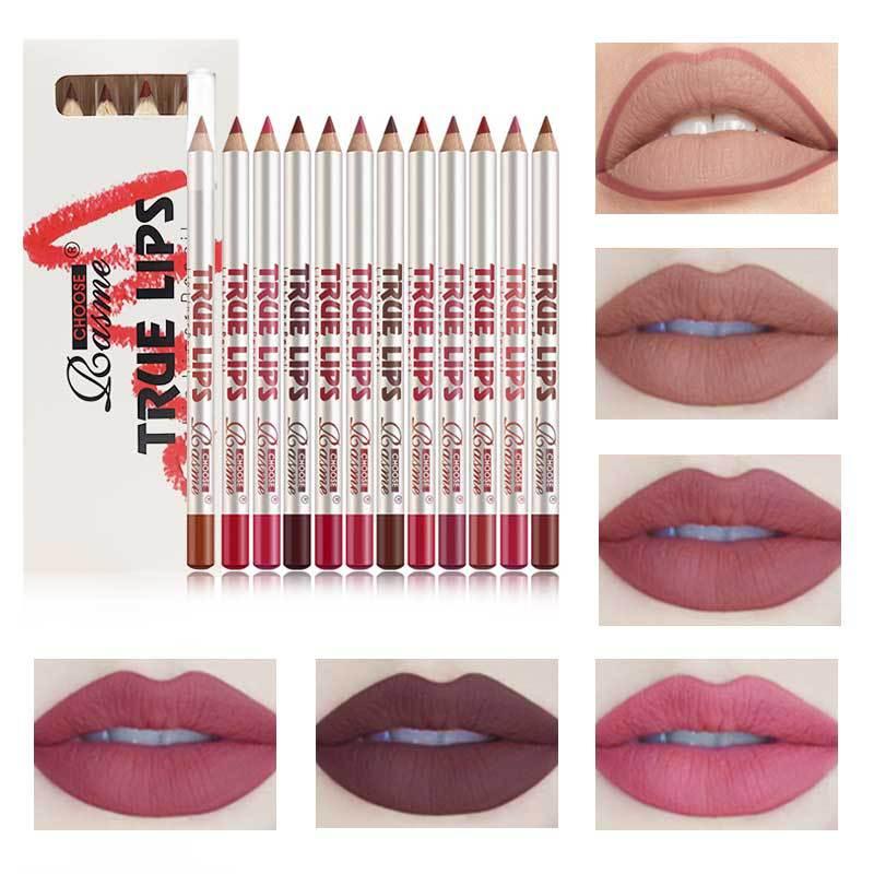 " 💄 Choose Rasme 12-Color Lip Liner Set - Transparent Cap - TikTok Shop