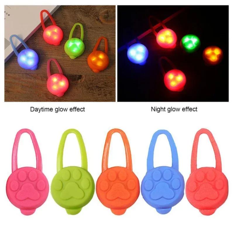 1Pc Pet Dog Night LED Flashlight Dog Cat Collar Glowing Pendant ...