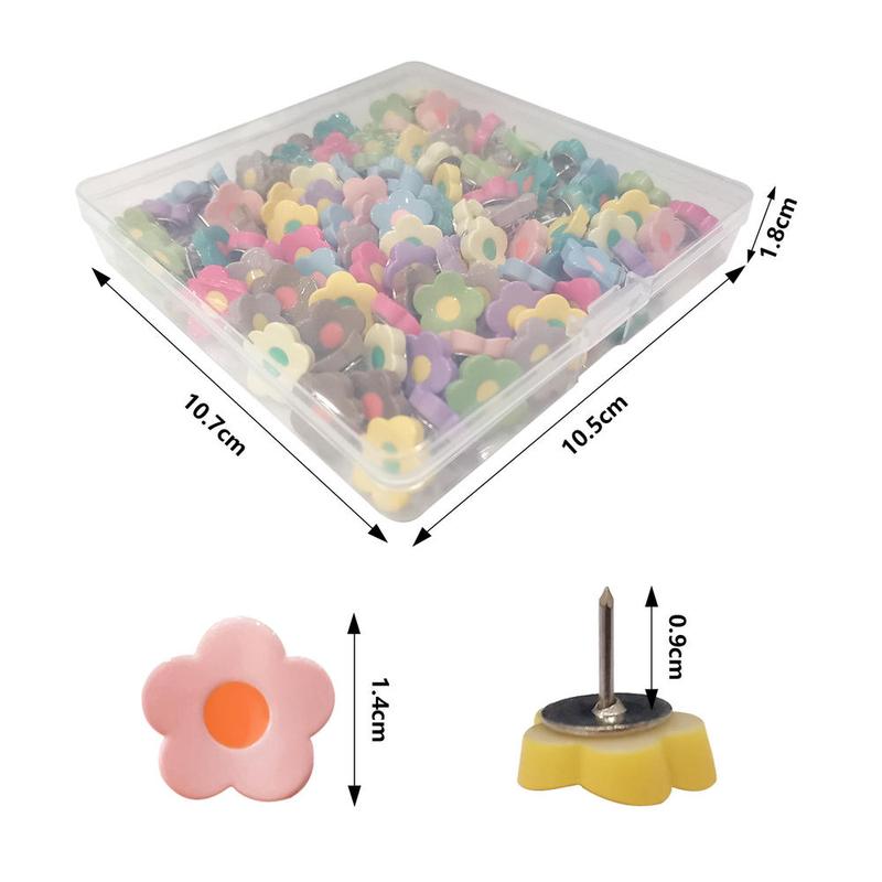 Decorative Thumb tacks Photo Colorful Small Push pins Cute Flower ...