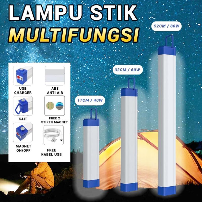 Lampu Portabel Darurat Emergency Senter Panjang NEON LED STIK 3 Mode ...