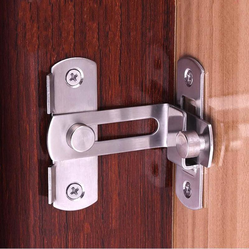 90 Degree Flip Sliding Barn Door Lock Stainless Steel Corner - TikTok ...