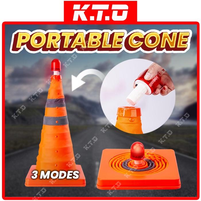 60CM Retractable Foldable Safety Traffic Cone Reflective Wit - TikTok ...