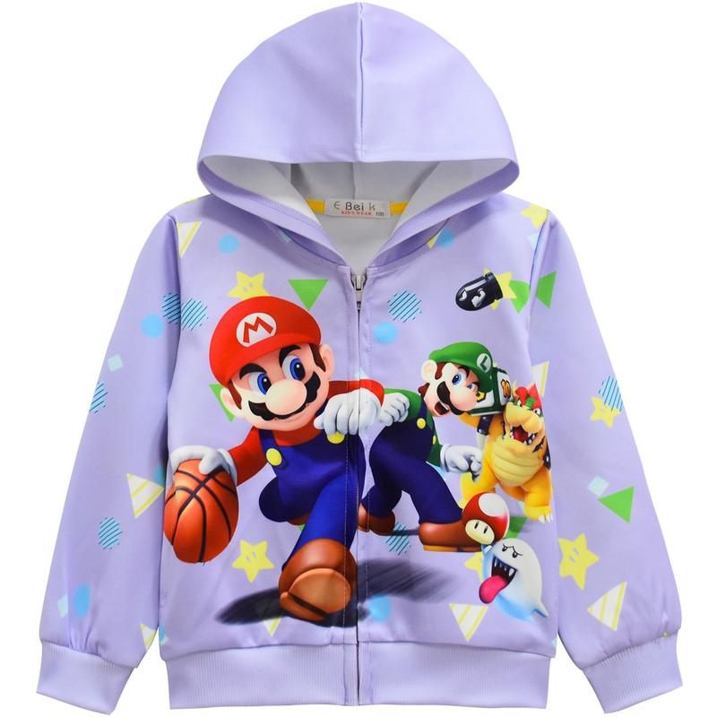 {Sweet Baby} Boys Super Mario Spring Autumn Coat Children's Cartoon ...