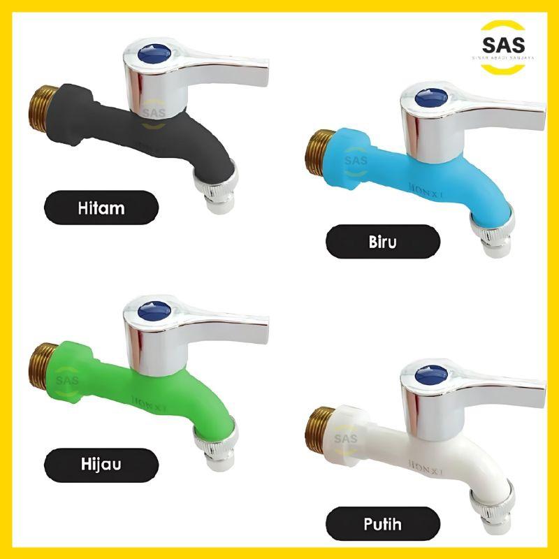 [SAS] Kran Air 1/2" 3/4 Inch PVC Jumbo / Kran drat kuningan Engkol ...