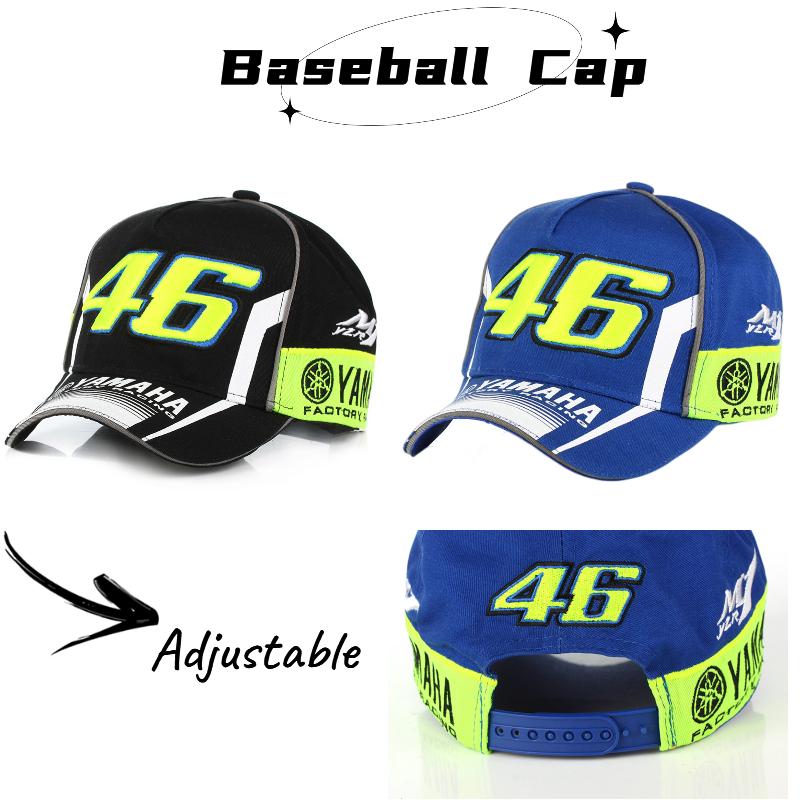 Yamaha - topi lumba dengan corak bersulam, topi musim panas bernafas ...