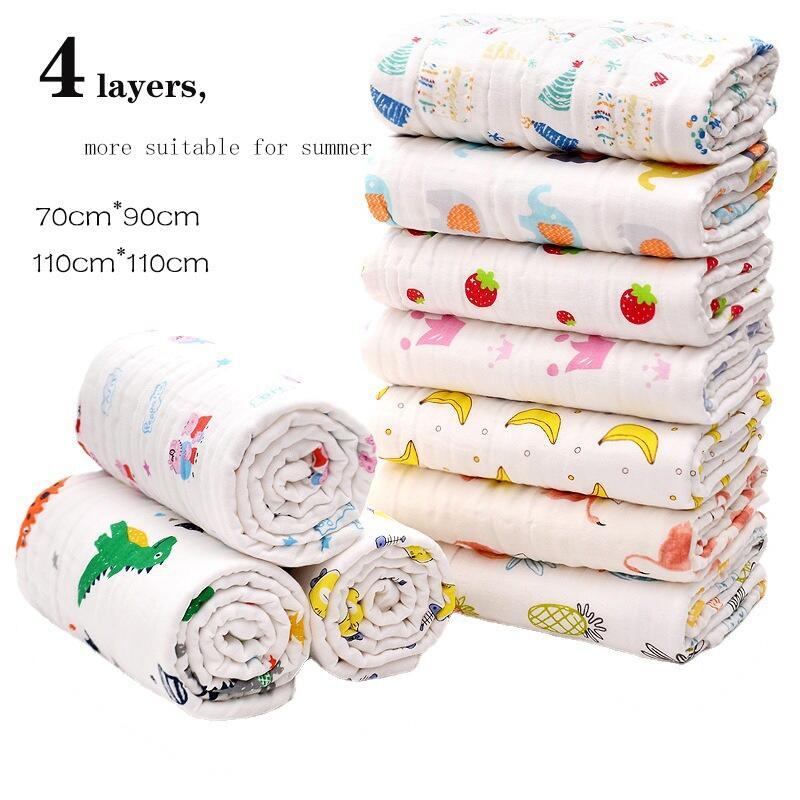 Tuala Mandi Bayi Baru Lahir, Bahan Kapas 100%, Bahan Buluh Muslin ...
