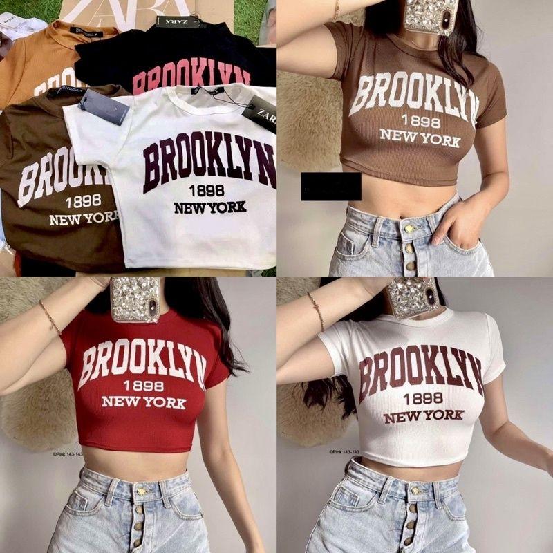 Fashion BROOKLYN crop top statement tees free size tops (NO ETIKETA ...