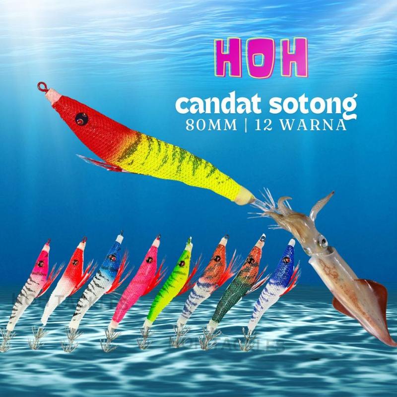 Gewang Sotong Jig EZ SLIM, Reka Bentuk KLON, 80mm / 95mm, Berat ...
