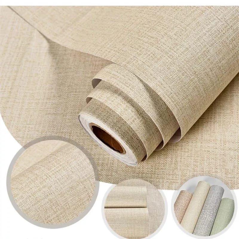 Wallpaper Stiker Dinding Motif kain / Motif Linen sudah ada lemnya ...