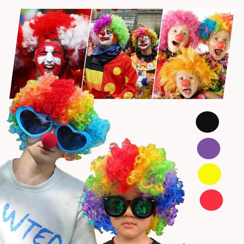 Wig rainbow / wig kribo/ Wig Badut / Wig Cosplay/ Rambut Palsu Allsize ...