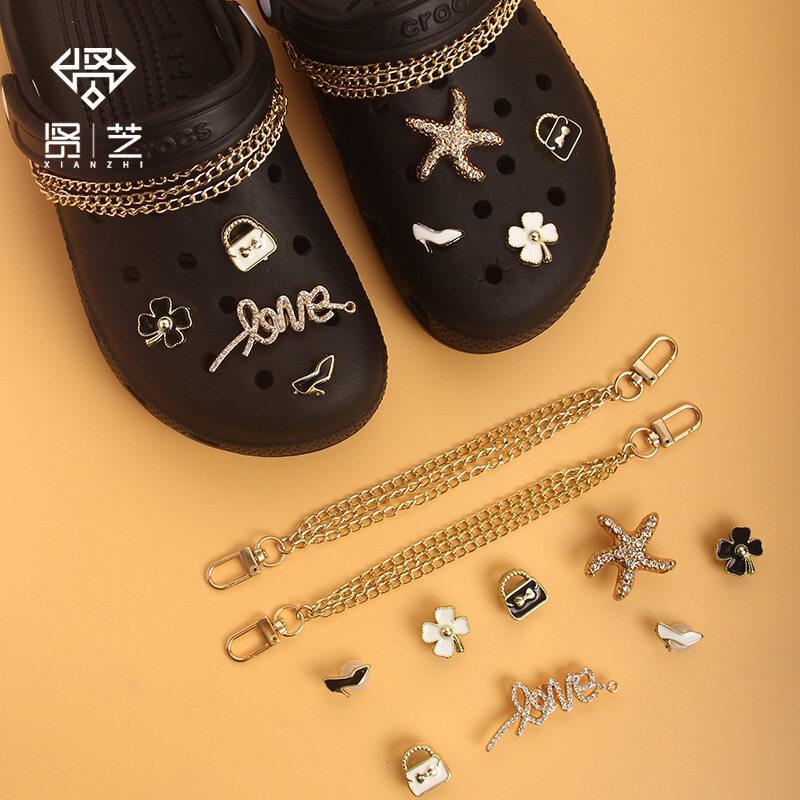 Jibbitz Charms Shoes Accessories Alloy Crystal Diamond Starfish ...