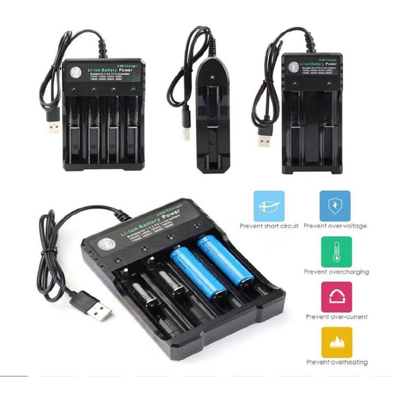 Bateri Pengecas, 18650, Pengecasan Bebas USB, 1, 2 dan 4 Slot, - TikTok ...