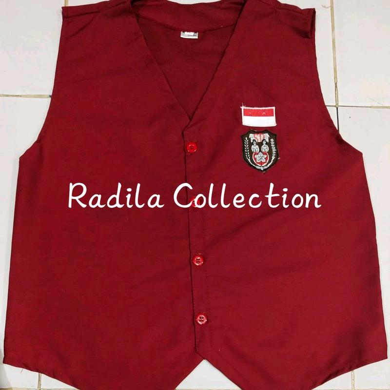 Seragam Sekolah Rompi SD Merah Kain Drill - Shop | Tokopedia