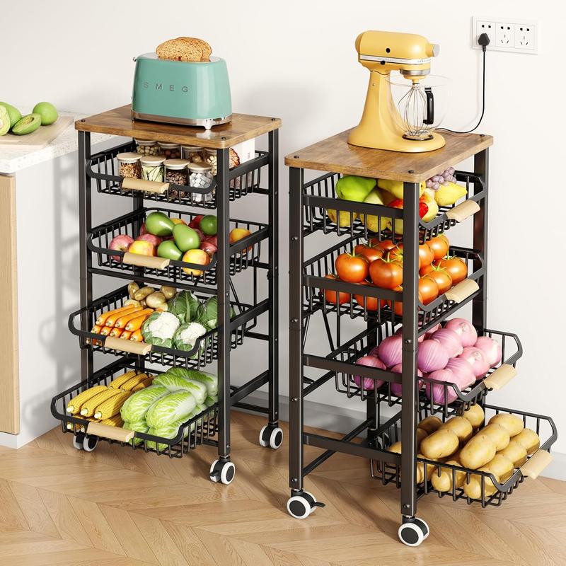 Fruit Vegetable Basket for Kitchen Pantry Organizers, 5 Tier - TikTok Shop