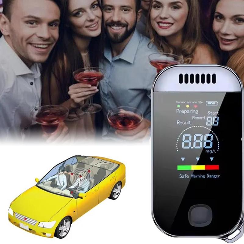 Car Alcohol Tester Mini Portable Alcohol Tester Blowing Digital Display ...