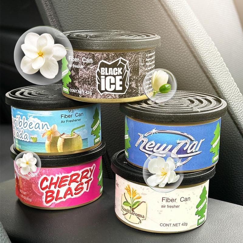 5-Pack Fiber Can Car Air Fresheners - Assorted Scents (Black Ice, New ...