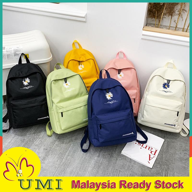 Ready Stock UMI UBP1131 Canvas Flower School Bag Casual Backpack ...