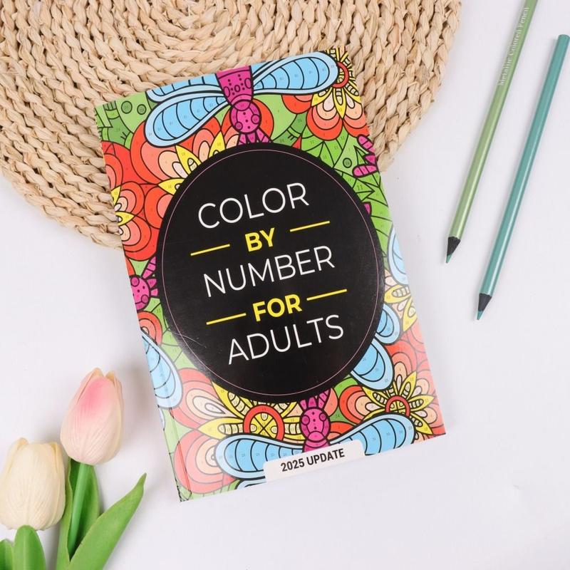 New 190 Pages Color By Number for Adult Unique Background Anxiety ...