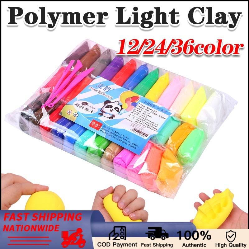 24 / 36 Colors Polymer Clay Set with Tools Air Dry Clay Lightweight ...