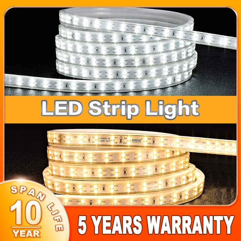3/5/10/15/20/25/30 Meters w/ Plug LED Strip Double Row 2835 220V ...