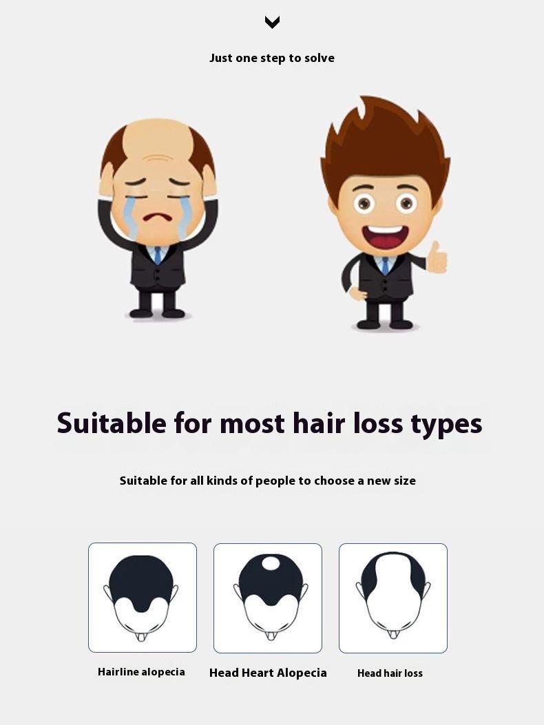 100% Human Hair Men's Toupee Fashion And Handsome Style Hair Piece ...