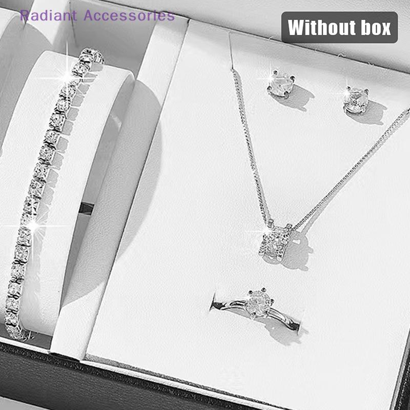 Set Barang Kemas Wanita, Mewah, Termasuk Cincin, Kalung, Anting-anting ...
