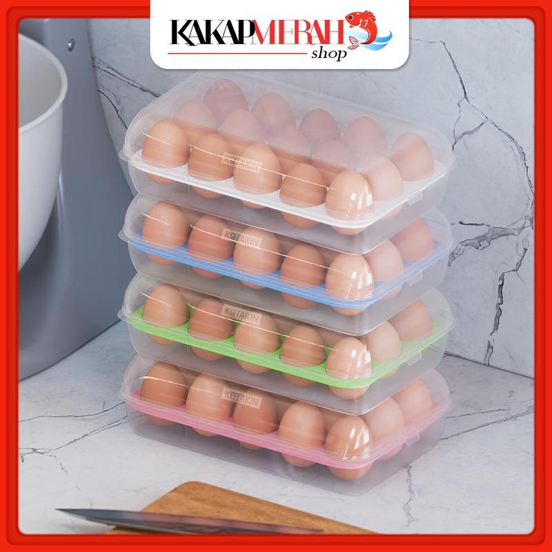 Box Telur 15 Lubang Penyimpanan Telur Kotak Organizer Storag - Shop ...