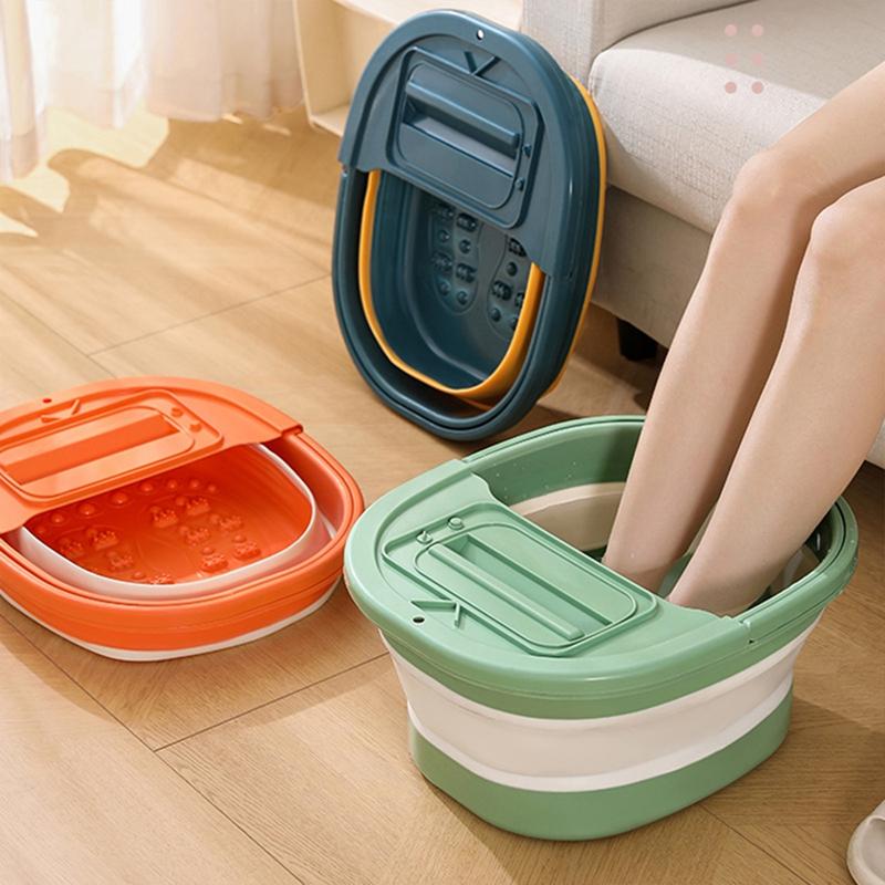 Foldable Footbath Massage Bucket Soaking Bucket Folding Basi - TikTok ...