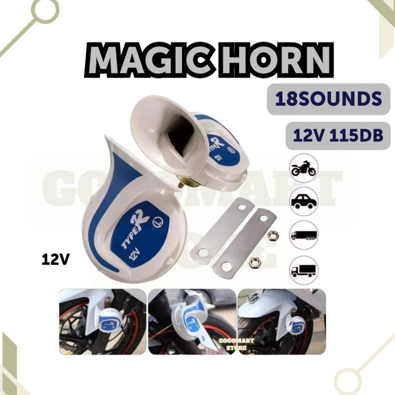 MAGIC HORN 12v 18Sound Electric Loud Horn Snail Car Motor Lorry ...
